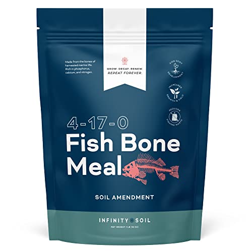 Infinity Soil - Fish Bone Meal - Sustainable and Natural Soil Amendment - Made from Dried Fish Bones - A Natural Source of Phosphorus and Calcium - 1 LB