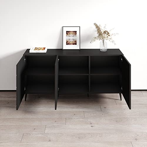 Nova 61in Sideboard Black,NOVA-SIDE-BLACK