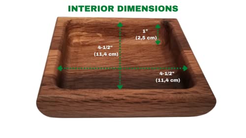 Catchall Tray 1 Section, Oak Wood Serving Tray Handmade by Hesse Woods from Sustainable Forests