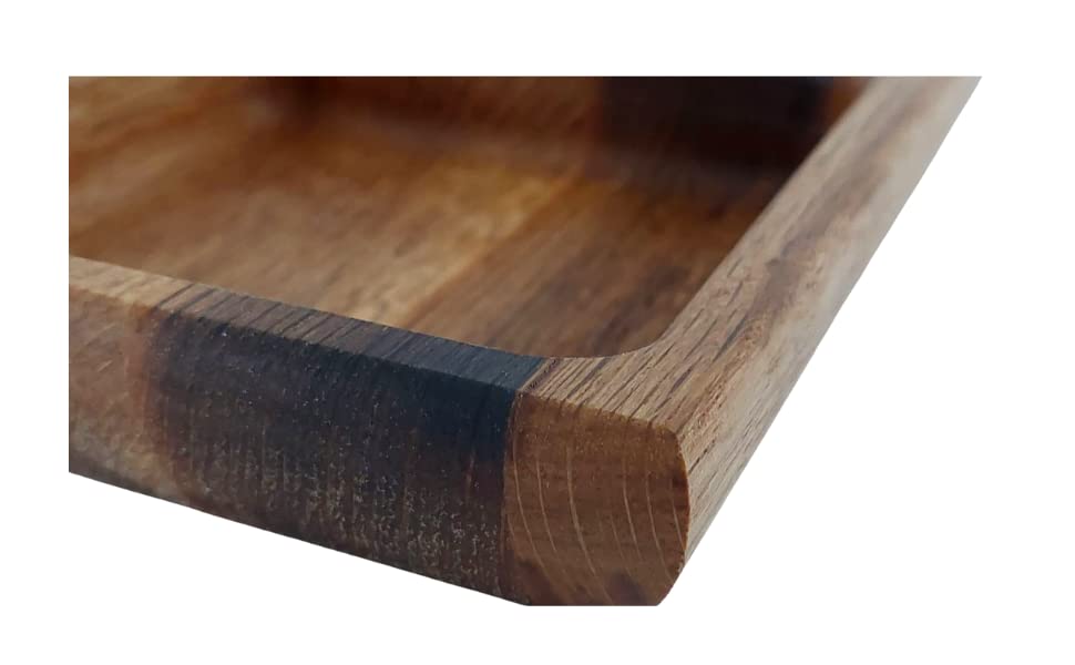 Catchall Tray 1 Section, Oak Wood Serving Tray Handmade by Hesse Woods from Sustainable Forests