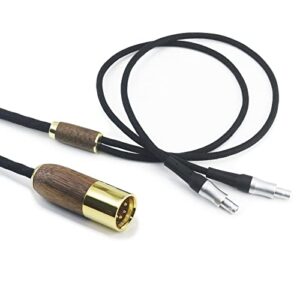 NewFantasia 4-pin XLR Balanced Cable 6N OCC Copper Single Crystal Silver Plated Cord Compatible with Sennheiser HD800, HD800S, HD820 Headphones Walnut Wood Shell 3m/10ft