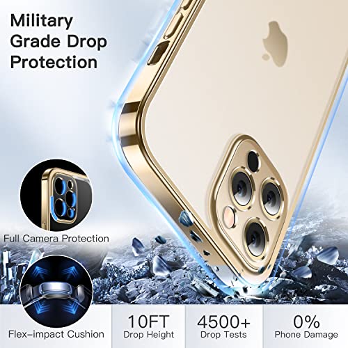 Alphex Beyond Clear Magnetic for iPhone 15 Pro Case, Compatible with MagSafe, Official Color Match for iPhone, 12FT Military Grade Shockproof Phone Cover 6.7 inch 2023 New, Aurum Titanium