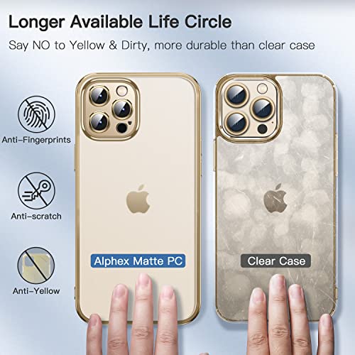 Alphex Beyond Clear Magnetic for iPhone 15 Pro Case, Compatible with MagSafe, Official Color Match for iPhone, 12FT Military Grade Shockproof Phone Cover 6.7 inch 2023 New, Aurum Titanium