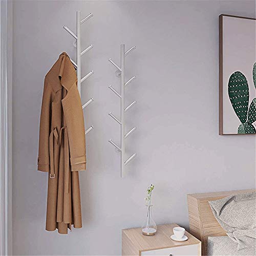 KLHHG 9 Hooks Coat Rack Wall Metal Wall Hanging Living Room Bedroom Decorative Clothes Rack All Hat Rack Metal Furniture (Color : Gold)