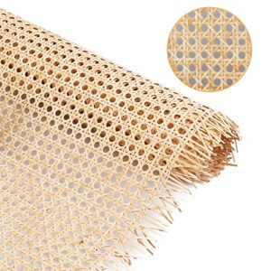 14" width cane webbing 3.3feet, natural rattan webbing for caning projects, woven open mesh cane for furniture, chair, cabinet, ceiling