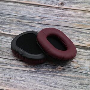 1 Pair Ear Pads Earmuffs Protein Leather Foam Replacement Ear Cushions Compatible with Sony MDR 7506 V6 CD900ST Earphones Dark Red