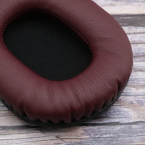 1 Pair Ear Pads Earmuffs Protein Leather Foam Replacement Ear Cushions Compatible with Sony MDR 7506 V6 CD900ST Earphones Dark Red