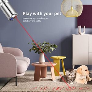 DOOT TOOD Pet Cat Laser Toy, USB Rechargeable Handheld Pointer, 5 Red Laser Patterns, Suitable Indoor Interaction with Cats or Dogs