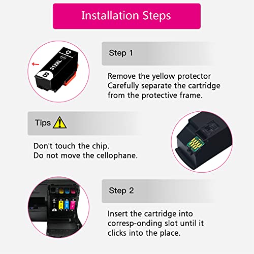 WisePic Remanufactured Ink Cartridge Replacement for Epson 312 XL 312XL T312 T312XL to Use with Expression Photo XP-8500 XP8500 Printer (2 Black)