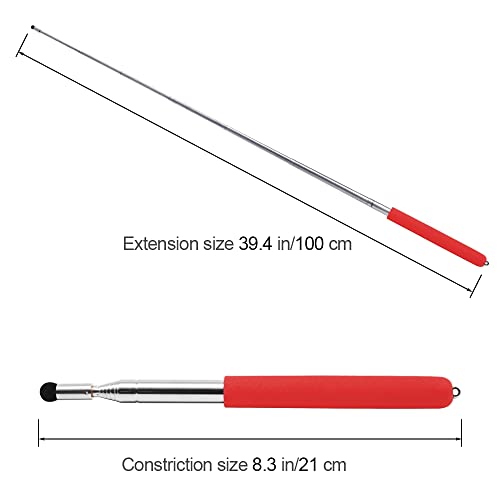 Telescopic Teachers Pointer, Teaching Pointer Sticks, Retractable Classroom Whiteboard Extendable Handheld Pointer for Teachers, Guides, Coach