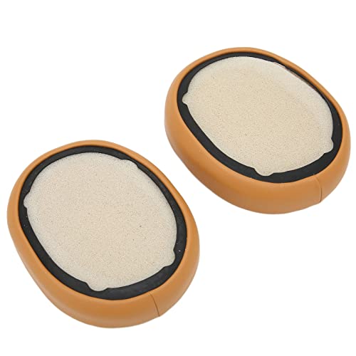 Soft Protein Leather and Sponge Headphone Cushion, Noise Isolating Memory Foam Ear Pads, Replacement Earpads for Skullcandy Crusher 3.0 Wireless Hesh3(Light Brown)