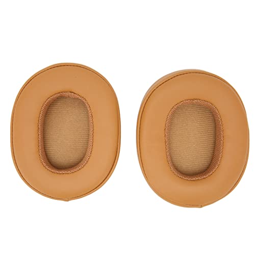 Soft Protein Leather and Sponge Headphone Cushion, Noise Isolating Memory Foam Ear Pads, Replacement Earpads for Skullcandy Crusher 3.0 Wireless Hesh3(Light Brown)