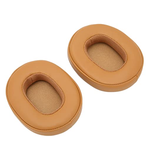 Soft Protein Leather and Sponge Headphone Cushion, Noise Isolating Memory Foam Ear Pads, Replacement Earpads for Skullcandy Crusher 3.0 Wireless Hesh3(Light Brown)