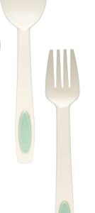 Plastic Utensil Set, Includes Spoon & Fork, Only Fit Bento Box Shown From The Imagine, Come With Packing Box-Green