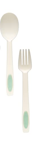 Plastic Utensil Set, Includes Spoon & Fork, Only Fit Bento Box Shown From The Imagine, Come With Packing Box-Green