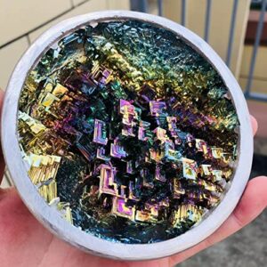 1pc natural bismuth quartz crystal bowl mineral specimen 100-110mm