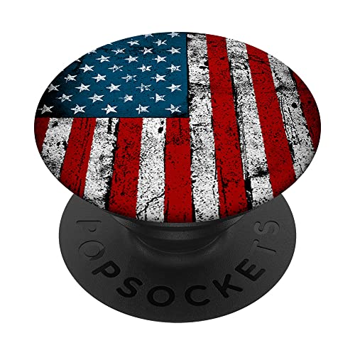 USA Flag Vintage American US Stars & Stripes Patriotic PopSockets Swappable PopGrip