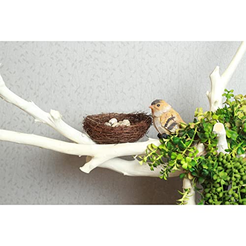 4Pack Rattan Bird Nests Handmade Bird Nest Artificial Birds Nest Ornaments for DIY Craft Tree Decoration