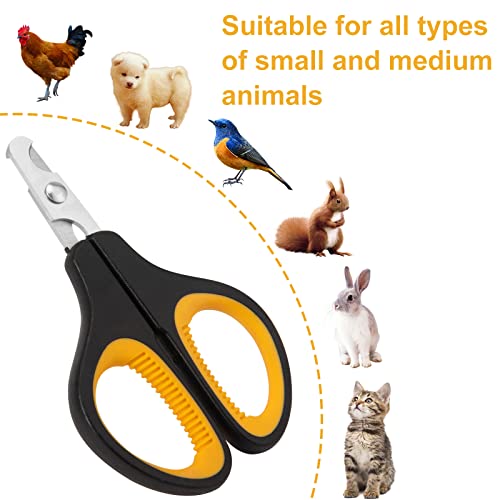 Cat Nail Clipper, Premium Dog Nail Clippers Trimmers Cat Claw Pet Nail Clippers Professional Ergonomic Anti-slip Small Animals Grooming Tool for Kitten Cats Puppy Birds Hedgehogs Rabbits Hamsters