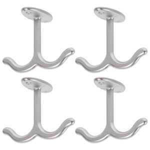 tehaux 4 pcs coat hanging hooks double prong ceiling hooks retro clothes hat hooks