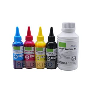 meldikiso dtf ink refill direct to film ink, 400ml cmyk + 500ml white, for inkjet printers, heat transfer pet film printing, bulk wholesale