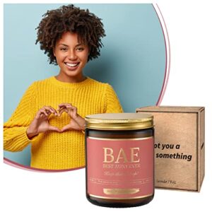 BAE Best Aunt Ever - 9oz Soy Candle Gift ; The Cool Aunt Candle Thank You Present for Aunt, Best Aunt Mothers Day Gifts for Aunt from Nephew, Best Auntie Gifts from Niece for Birthday, Christmas