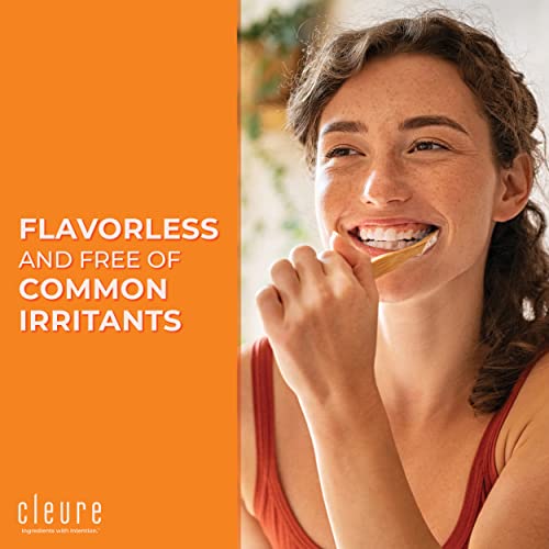 Cleure Original Natural Toothpaste - Flavor-Free, Fluoride-Free - Helps Whiten - with Xylitol for Fresh Breath - Natural Great Taste for Children & Adults - Mint-Free (4oz Tube)