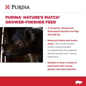 Purina | Nature's Match Grower-Finisher Pig Feed | 50 Pound (50 LB) Bag