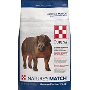 Purina | Nature's Match Grower-Finisher Pig Feed | 50 Pound (50 LB) Bag