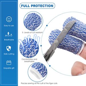 9 Pieces Finger Guard for Cutting and Grating Stainless Steel Knife Cutting Protector Finger Cots Thumb Guard Protector for Vegetable Grater Mandoline Slicer for Easy Food Chopping Grating and Slicing