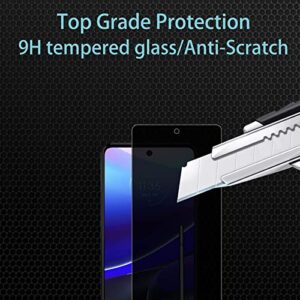 CHRINECY [4 Pack] 2Pack Privacy Screen Protector Compatible for Motorola Moto G Stylus 5G 2022 with 2Pack Camera Lens Protector, 9H Hardness,Anti Spy Anti Peeping Tempered Glass Screen Protector