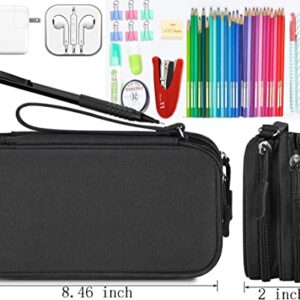 Qinntono Big Capacity Pencil Bag Pen Case, Large Pencil Pouch Handheld Pencil Bag Pen Case Pen Holder for Accessories Pouch Stationery Pouch Zipper Bag for Office Men Women Adult