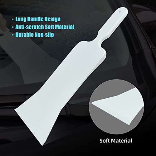 REEVAA Window Tint Tools Bulldozer Squeegee Scrubber Paddle Squeegee Car Windshield Back Window Tint Film Tool Window Tint Squeegee with Long Handle for Car Back Flat Glass Tinting Cleaning Squeegee