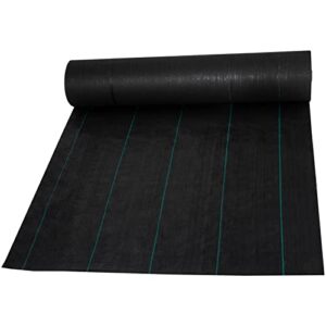 VEVOR Driveway Fabric, Heavy Duty 6x300ft 3oz Woven Landscape Fabric, Garden Weed Barrier Fabric, Weed Control Fabric, Geotextile Fabric for Landscaping, Ground Cover, Weed Block Gardening Mat, Black