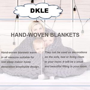 DKLE Chunky Knit Blanket, Chenille Blanket Soft Cozy Warm, Knitted Blanket for Bed & Sofa, Gift (Purple 60x80cm)