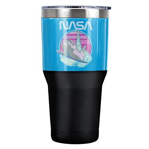 Logovision NASA Shuttle Launch Stainless Steel Tumbler 30 oz Coffee Travel Cup, Vacuum Insulated & Double Wall with Leakproof Sliding Lid | Great for Hot Drinks and Cold Beverages