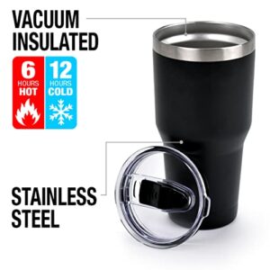 Logovision Cow Print Stainless Steel Tumbler 30 oz Coffee Travel Cup, Vacuum Insulated & Double Wall with Leakproof Sliding Lid | Great for Hot Drinks and Cold Beverages