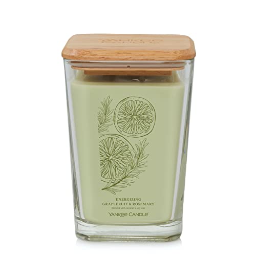 Yankee Candle Energizing Grapefruit & Rosemary Well Living Collection Large Square Candle, 19.5 oz.