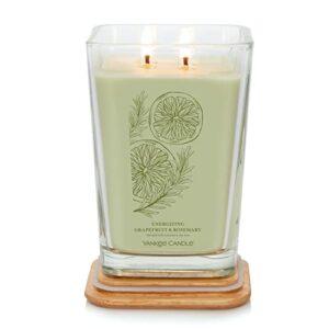 Yankee Candle Energizing Grapefruit & Rosemary Well Living Collection Large Square Candle, 19.5 oz.