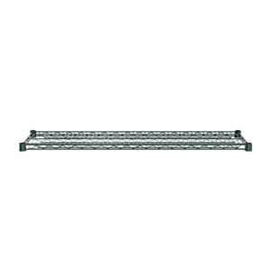 krollen industrial 18" x 48" nsf green epoxy wire shelf set of 2