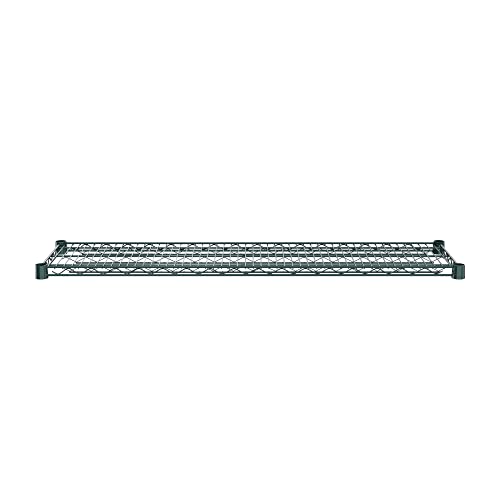 Krollen Industrial 18" x 48" NSF Green Epoxy Wire Shelf Set Of 2