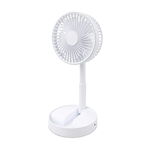 Northern Chill Foldable and Adjustable Fan, for Desks, Floor, and Bedsides, USB and Battery Operated Fan with 2 Speeds, Super Quiet, and Adjustable, Compact and Lightweight for All Occasions (White)