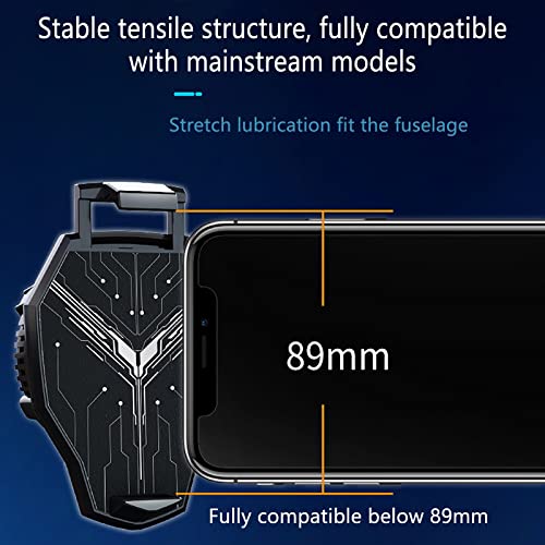 Mobile Phone Radiator, Gaming Game Back Clip Fast Cooling Fan Cooling Artifact, Cooling Case for iOS/Android Phones, Fit for Mobile Gaming, Video Streaming, Car Driving