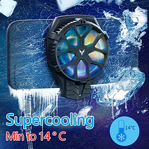 Mobile Phone Radiator, Gaming Game Back Clip Fast Cooling Fan Cooling Artifact, Cooling Case for iOS/Android Phones, Fit for Mobile Gaming, Video Streaming, Car Driving