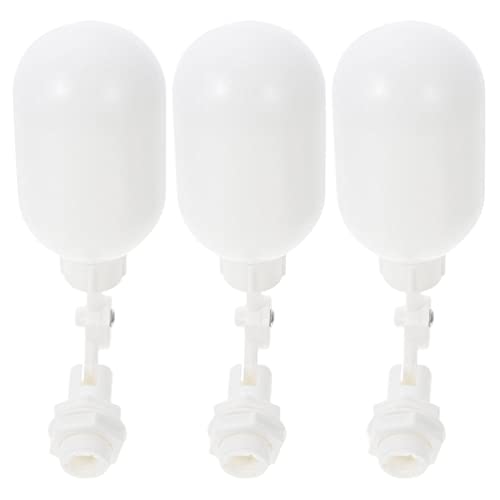 YARDWE Water Float Valve Plastic Water Balls Valves White: 3pcs Water Float Replacement Valves Automatic Waterer Bowl Fill Feed Tank Water Tank Accessories Water Filter Float Ball