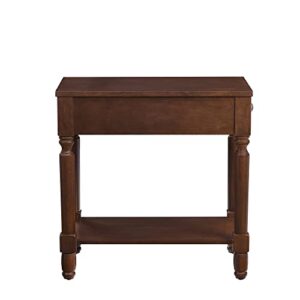 Ball & Cast Wood End Tables, 13" W, Dark Brown-Open