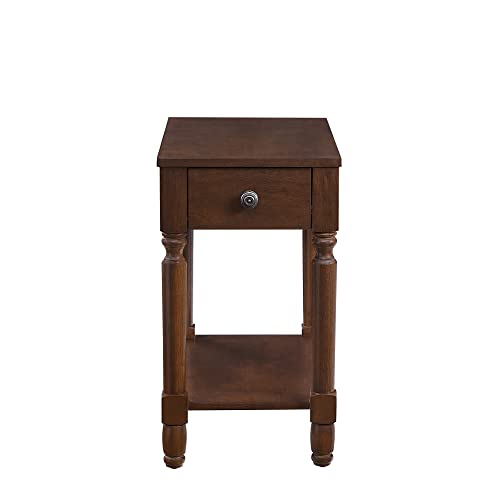 Ball & Cast Wood End Tables, 13" W, Dark Brown-Open