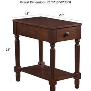 Ball & Cast Wood End Tables, 13" W, Dark Brown-Open