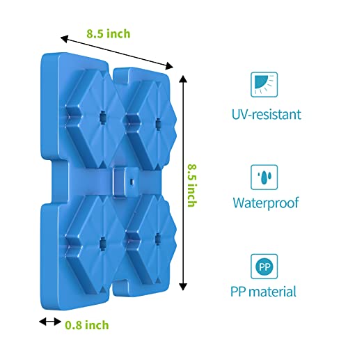 RVMATE RV Leveling Blocks 10 Pack, Heavy Duty Camper Leveling Blocks, PP Leveling Blocks for RVs, Reduce Trailer Movement, Great for Single and Dual Wheels