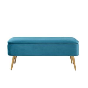 Ball & Cast Upholstered Bench, 42" W, Lake Blue